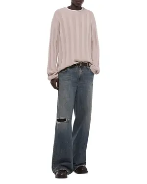 Helmut Lang Wide Rib Crewneck Sweater - Putty