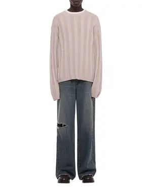 Helmut Lang Wide Rib Crewneck Sweater - Putty