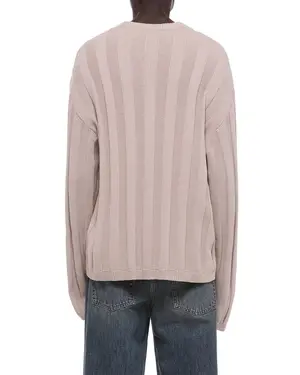 Helmut Lang Wide Rib Crewneck Sweater - Putty