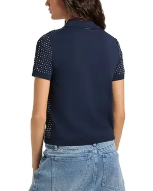 Michael Kors Micro Dome Studs Polo Shirt