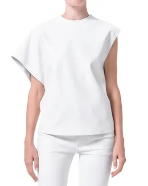 AGOLDE Corrine Faux Leather Tee
