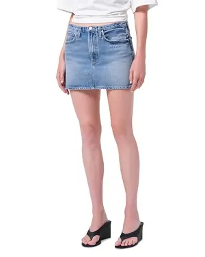 AGOLDE Keira Denim Miniskirt - Broadcast