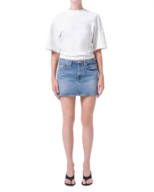 AGOLDE Keira Denim Miniskirt - Broadcast