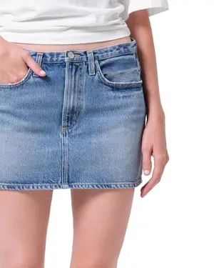 AGOLDE Keira Denim Miniskirt - Broadcast