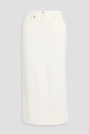 Loulou De Saison Denim Midi Skirt - Ivory