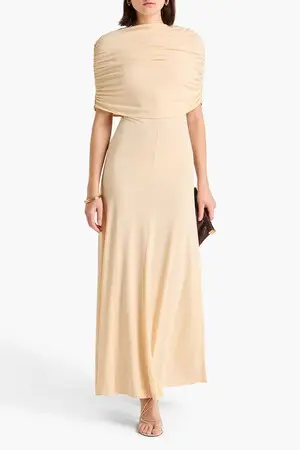 ESSE STUDIOS Bonachi Cape-effect Maxi Dress
