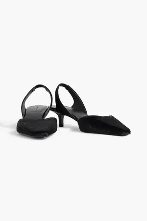 Loulou De Saison Emisa Calf Hair Slingback Pumps - Black