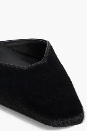 Loulou De Saison Emisa Calf Hair Slingback Pumps - Black
