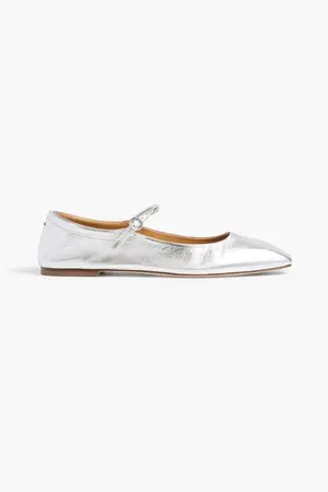 AeydĒ Uma Metallic Leather Mary Jane Flats