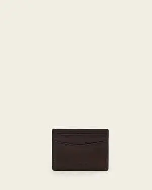 ALLSAINTS Delph Leather Cardholder Brown