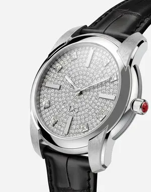 Dolce & Gabbana Dg7 Pavé White Gold Watch - Black
