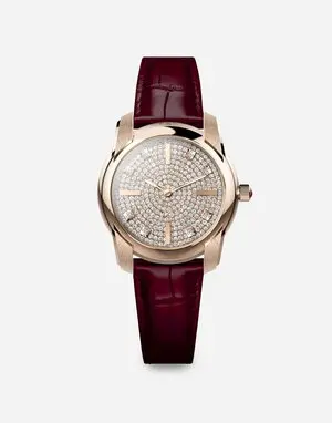 Dolce & Gabbana Dg7 Pavé Gold Watch - Red