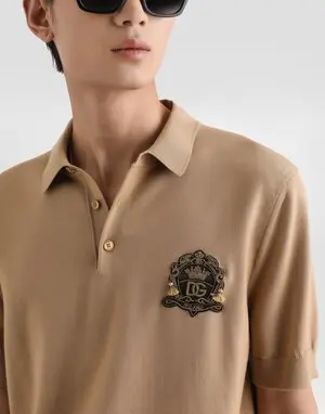 Dolce & Gabbana Virgin Wool Polo Shirt - Beige