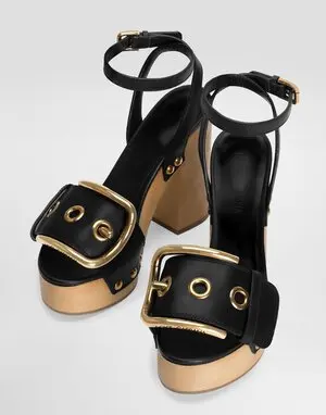 Dolce & Gabbana Cowhide Wedge Sandals