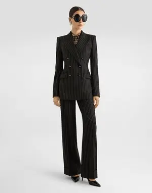 Dolce & Gabbana Pinstripe Bi-stretch Wool Trousers