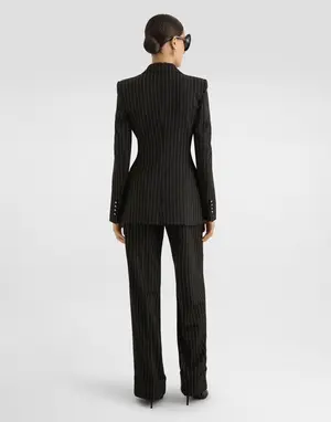 Dolce & Gabbana Pinstripe Bi-stretch Wool Trousers