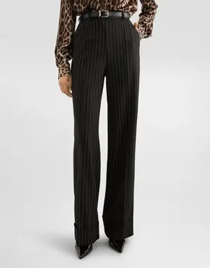 Dolce & Gabbana Pinstripe Bi-stretch Wool Trousers