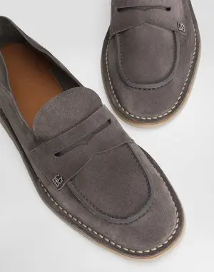 Dolce & Gabbana Reversed Calfskin Slipper - Grey