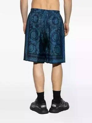 Versace Floral-print Shorts - Blue