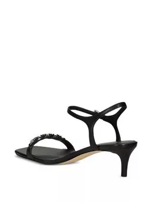 Michael Kors Dina Leather Sandals - Black