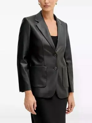 Sisley Faux Leather Blazer