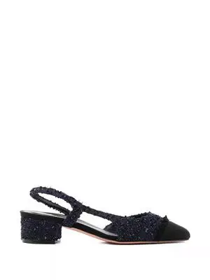 PAUL WARMER Loulou Fringed Slingback Pumps