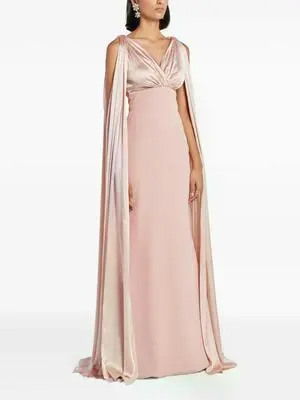 RHEA COSTA Twisted Cape Dress