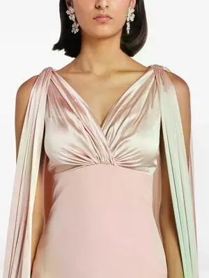 RHEA COSTA Twisted Cape Dress