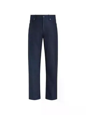 Zegna Button Trousers - Blue