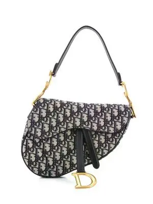 Dior Saddle Handbag Oblique Canvas Medium - Blue