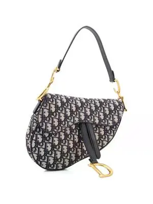 Dior Saddle Handbag Oblique Canvas Medium - Blue