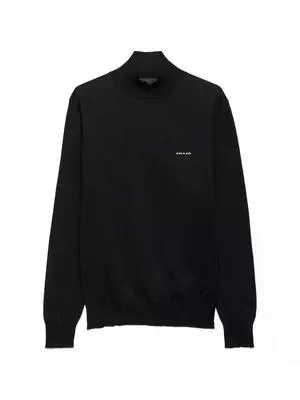 Prada Logo-embroidered Turtleneck Sweater