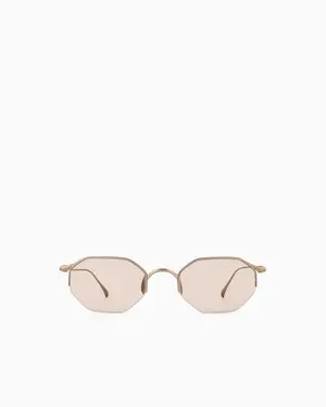 Giorgio Armani Hexagonal Sunglasses - Gold
