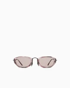 Giorgio Armani Hexagonal Full Rim Sunglasses - Purple
