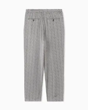 Giorgio Armani Lyocell And Printed Silk Trousers