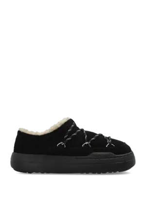 Moon Boot Suede Slippers - Black