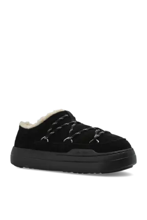 Moon Boot Suede Slippers - Black