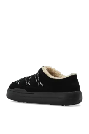 Moon Boot Suede Slippers - Black