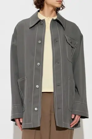 Ami Wool Oversized Jacket - Grey