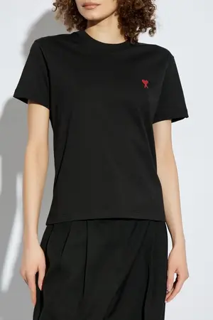 AMI Paris T-shirt With Logo - Black