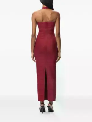 Herve Leger Criss-cross Halterneck Dress