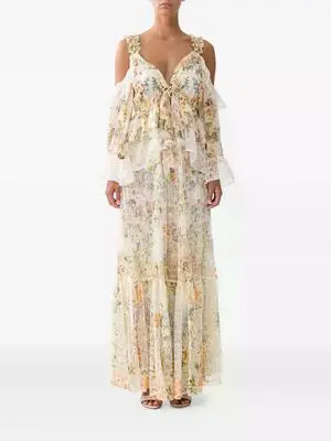 Camilla Floral Print Ruffled Top
