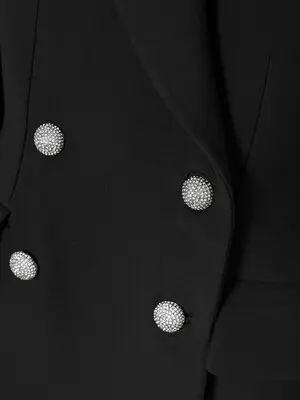 Alessandra Rich Double-breasted Wool Blazer With Peak Lapels
