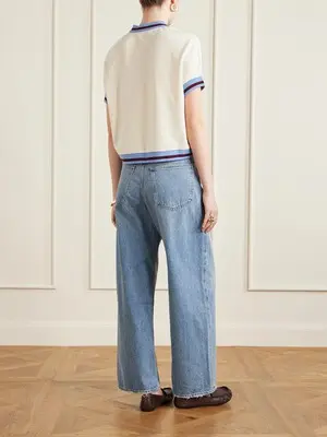 Marni Embroidered Cotton-piqué Polo Shirt - Neutrals