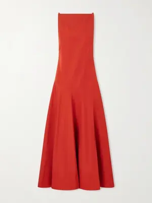 Adam Lippes Ren Cotton-poplin Midi Dress