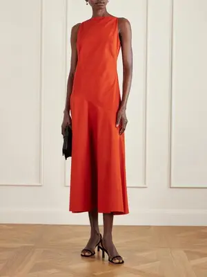Adam Lippes Ren Cotton-poplin Midi Dress