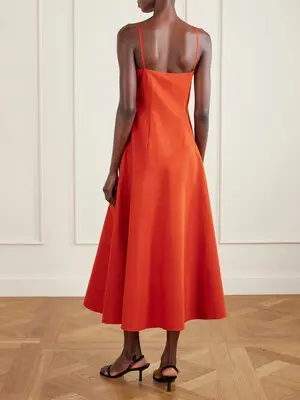 Adam Lippes Ren Cotton-poplin Midi Dress