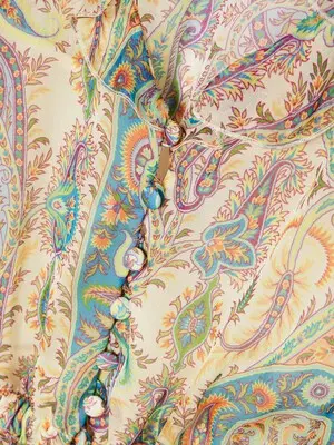 Etro Ruffled Paisley-print Silk-chiffon Peplum Blouse - Multi