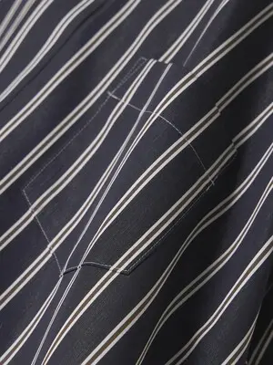 Sacai Oversized Striped Poplin Shirt