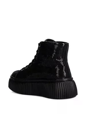 Karl Lagerfeld Sequin-embellished Platform Sneakers